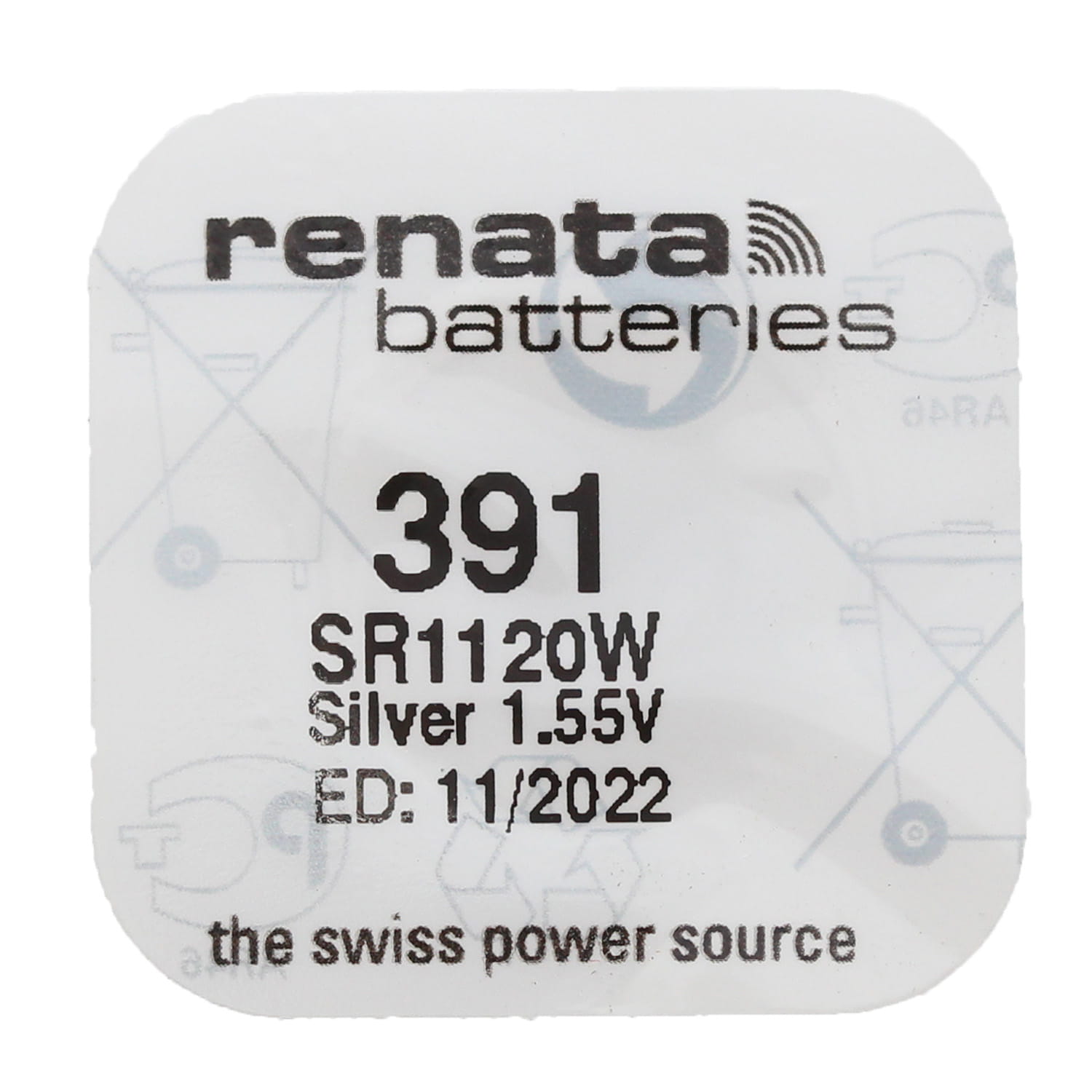Bateria srebrowa RENATA 391 (SR1120W) - ZegarmistrzBudzik.pl