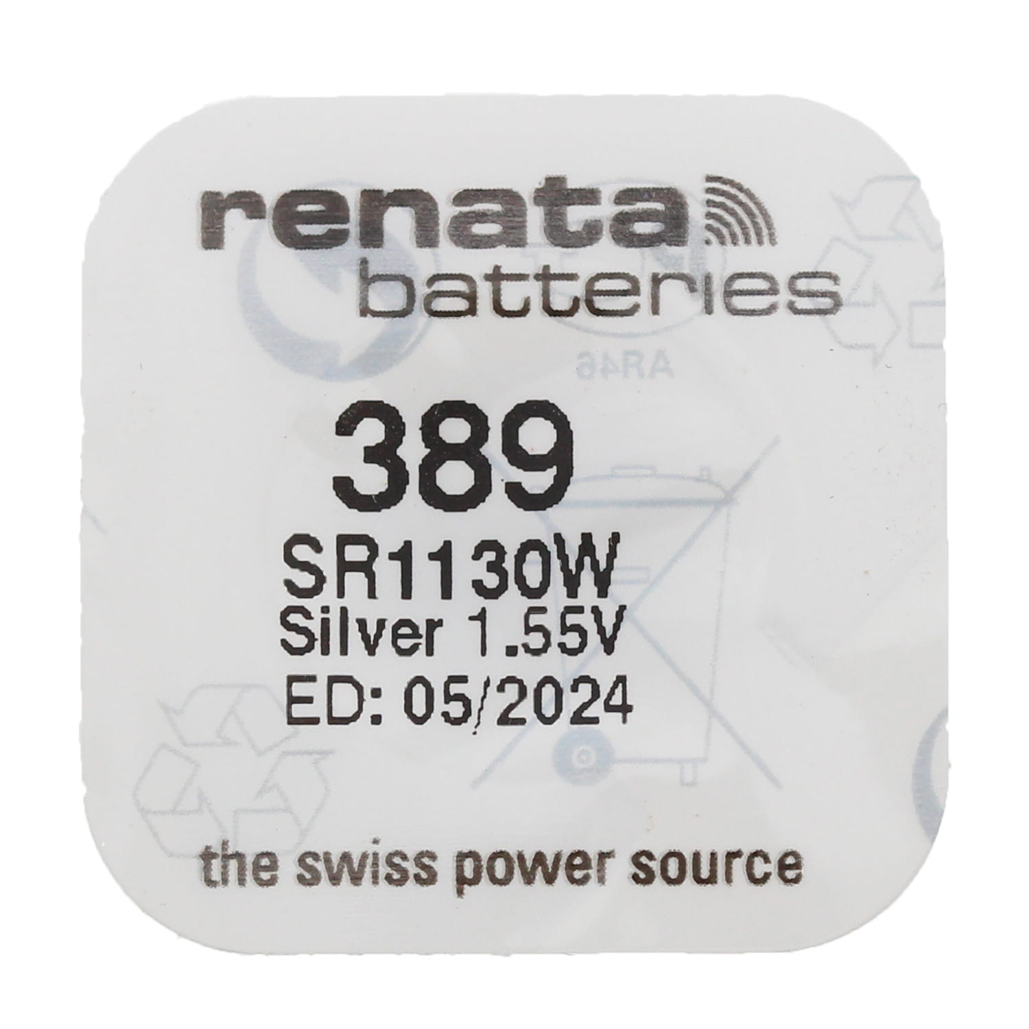Bateria srebrowa RENATA 389 (SR1130W) - ZegarmistrzBudzik.pl