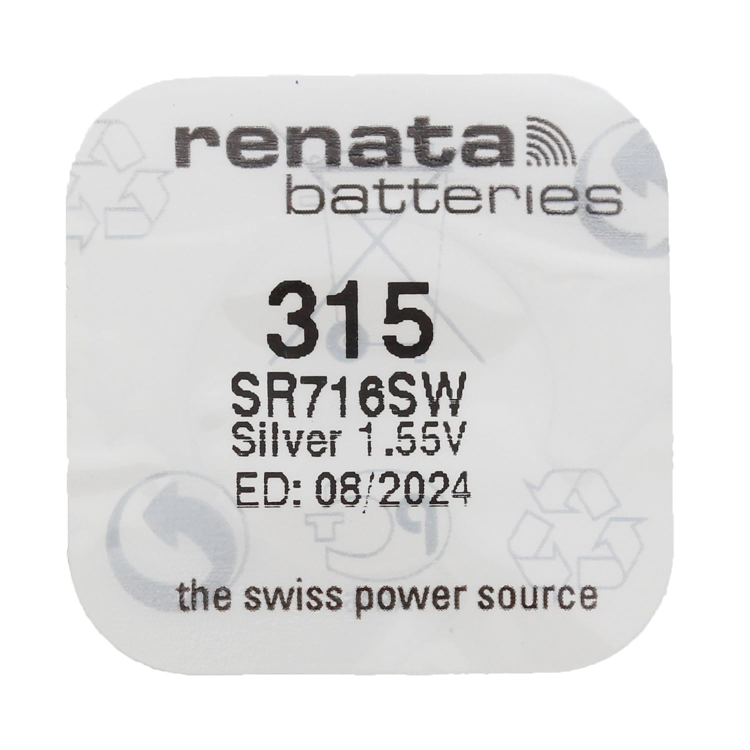 Bateria srebrowa RENATA 315 (SR716SW) - ZegarmistrzBudzik.pl